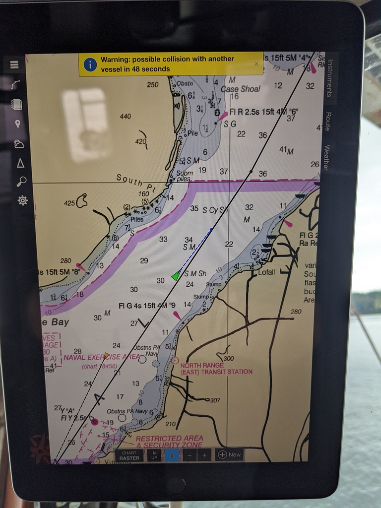 Collision warning very late - Coastal Explorer for iPad and iPhone Beta ...